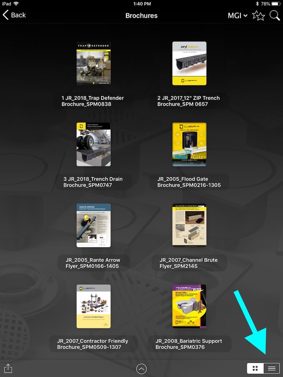 Switch from Icons to List View