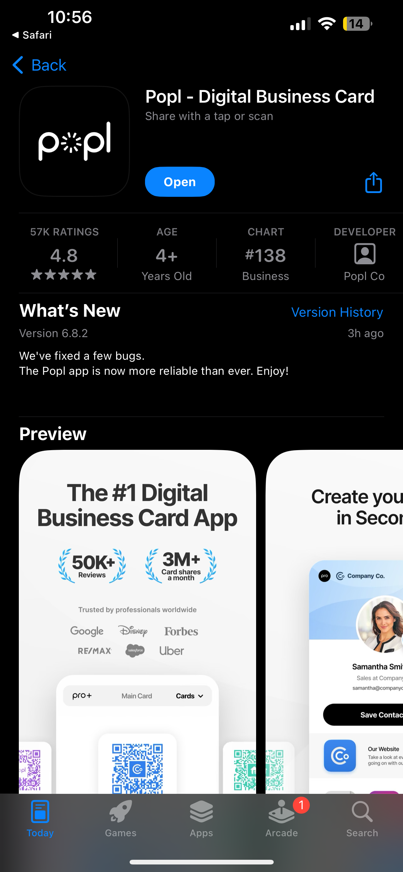 How do I set up a Popl account or access my account?